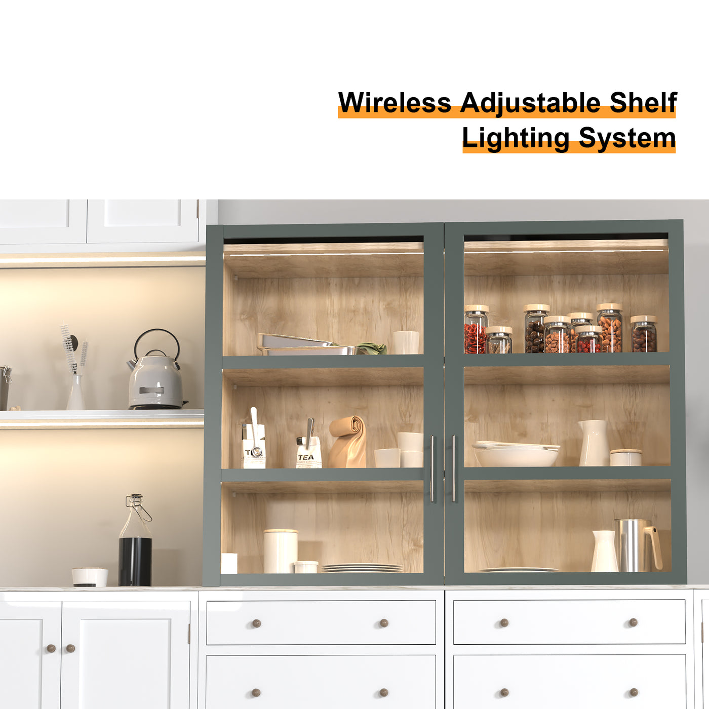 LED Wireless Adjustable Shelf Lighting System - Elumalight
